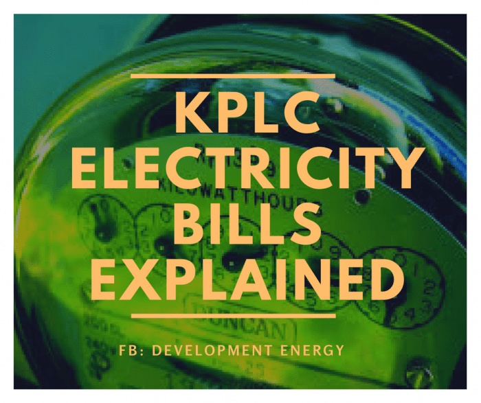 Kenya Power Pre-Paid tokens explained (Part II),Kenya Power bill
