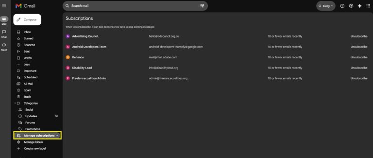 Gmail Now Lets You See and Cancel All Your Email Subscriptions