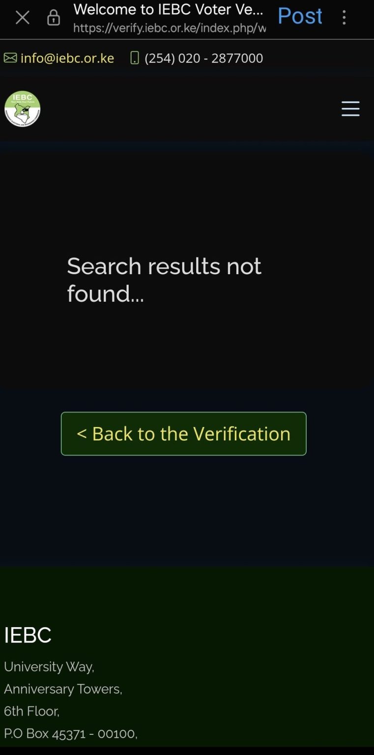 IEBC Portal Shutdown for Undisclosed Maintenance Period