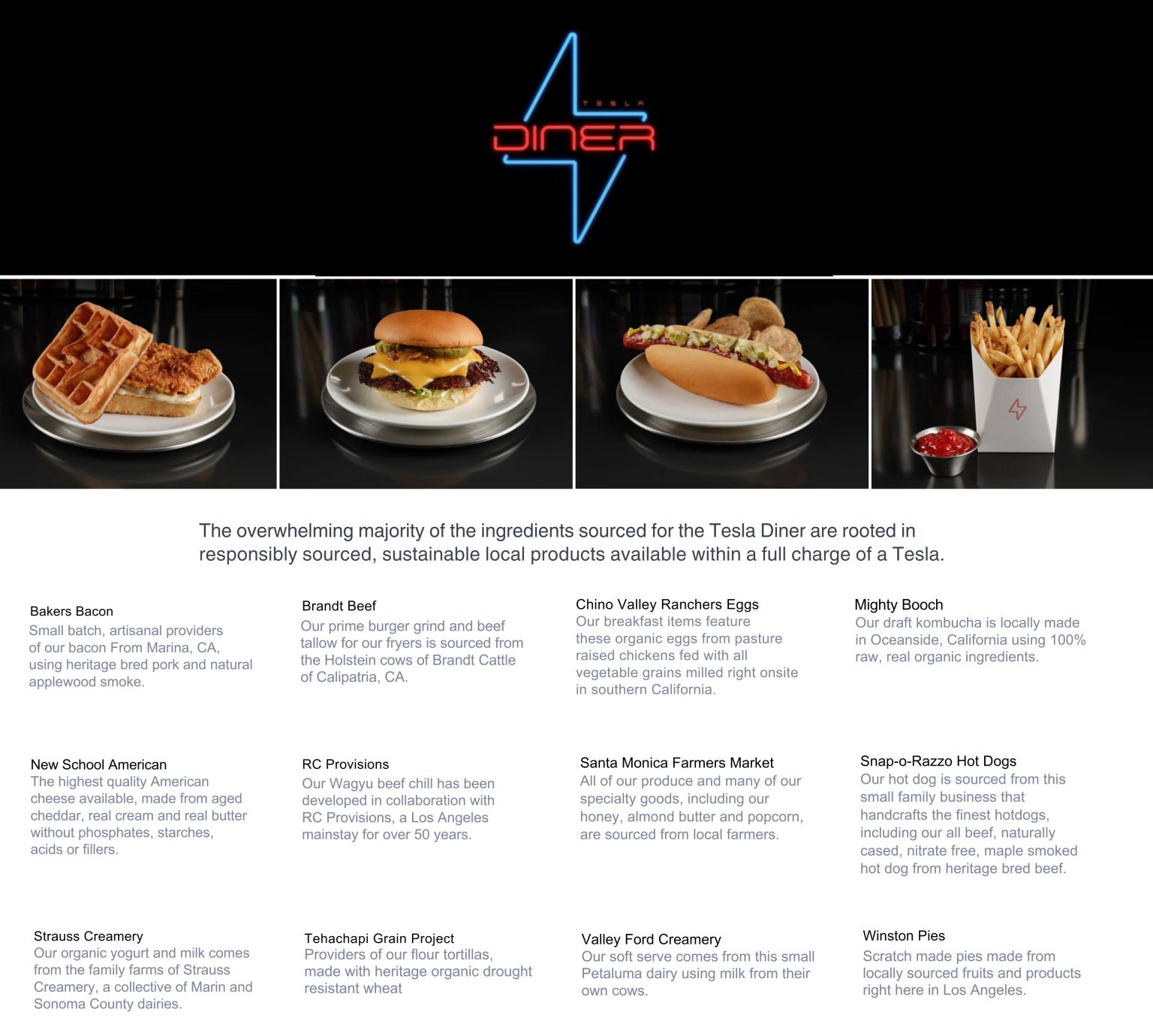Tesla Unveils a 24/7 Retro-Futuristic Diner in Los Angeles