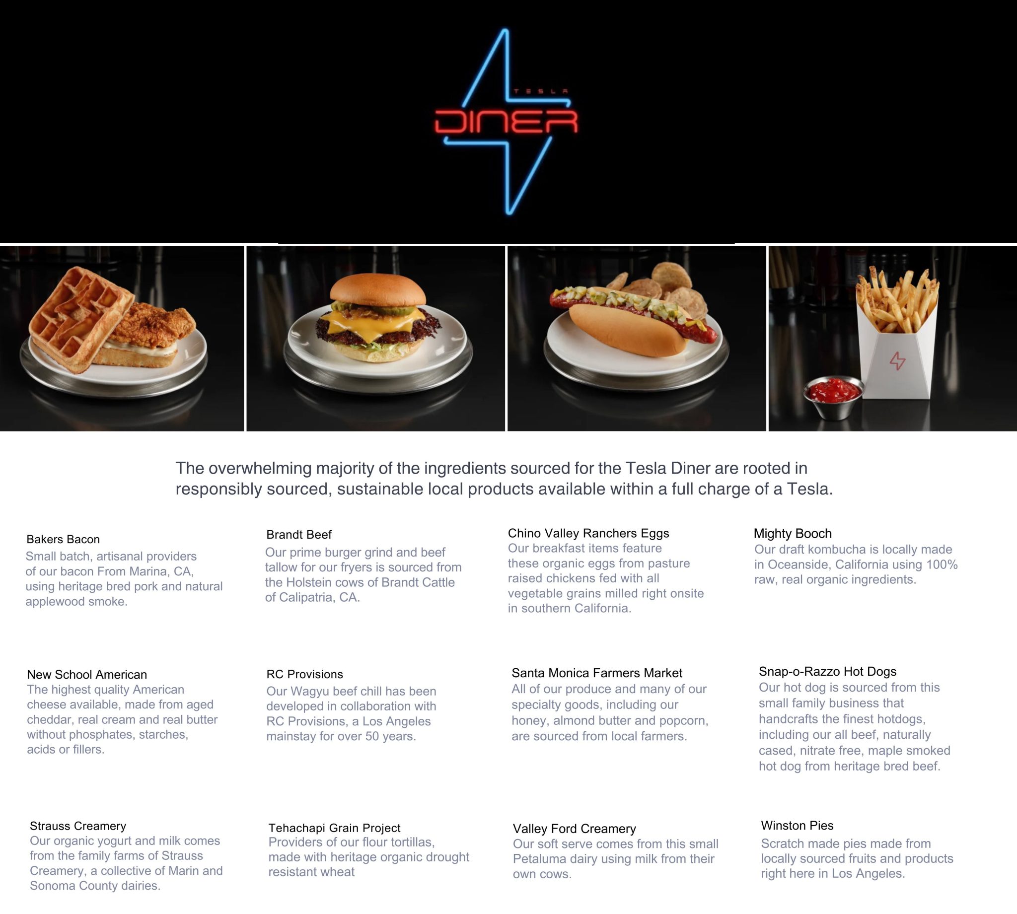 Tesla Unveils a 24/7 Retro-Futuristic Diner in Los Angeles