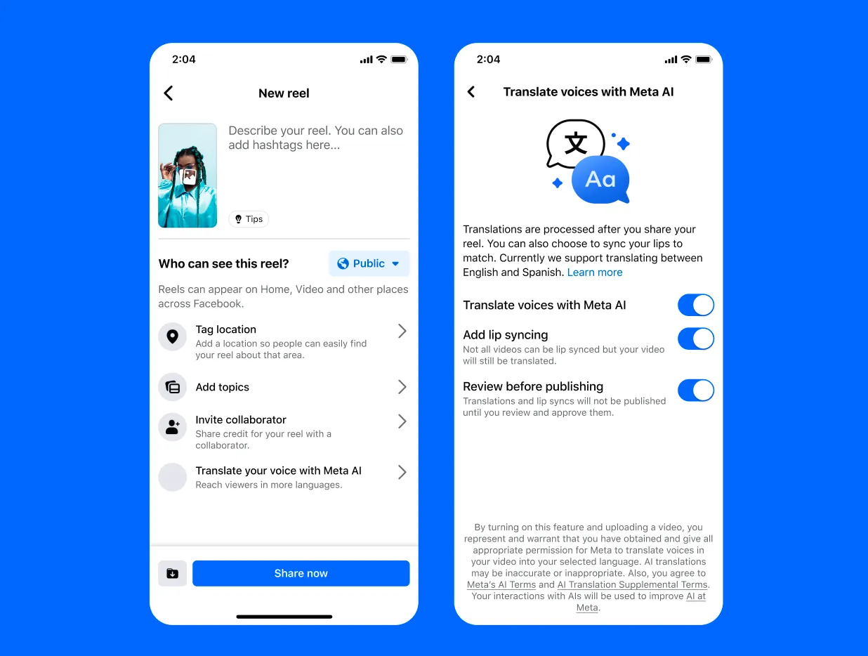 Meta Rolls Out AI Translation Feature on Instagram and Facebook