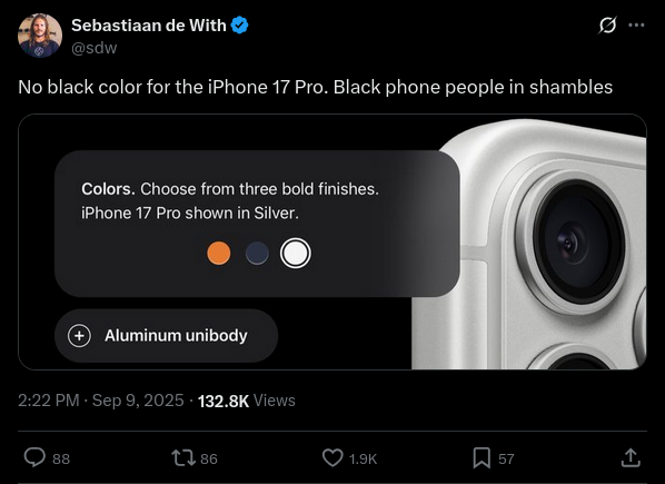 Apple Stock Crashes After Fans Slam iPhone 17 Design