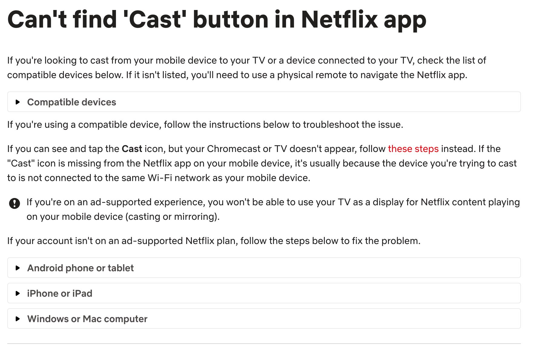 Netflix Kills Phone-to-TV Casting for Most Users